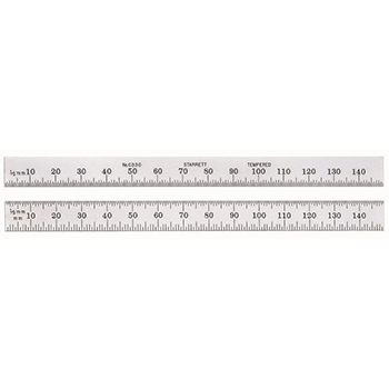 Starrett C635E-150 Metric Steel Rule - Higher Precision